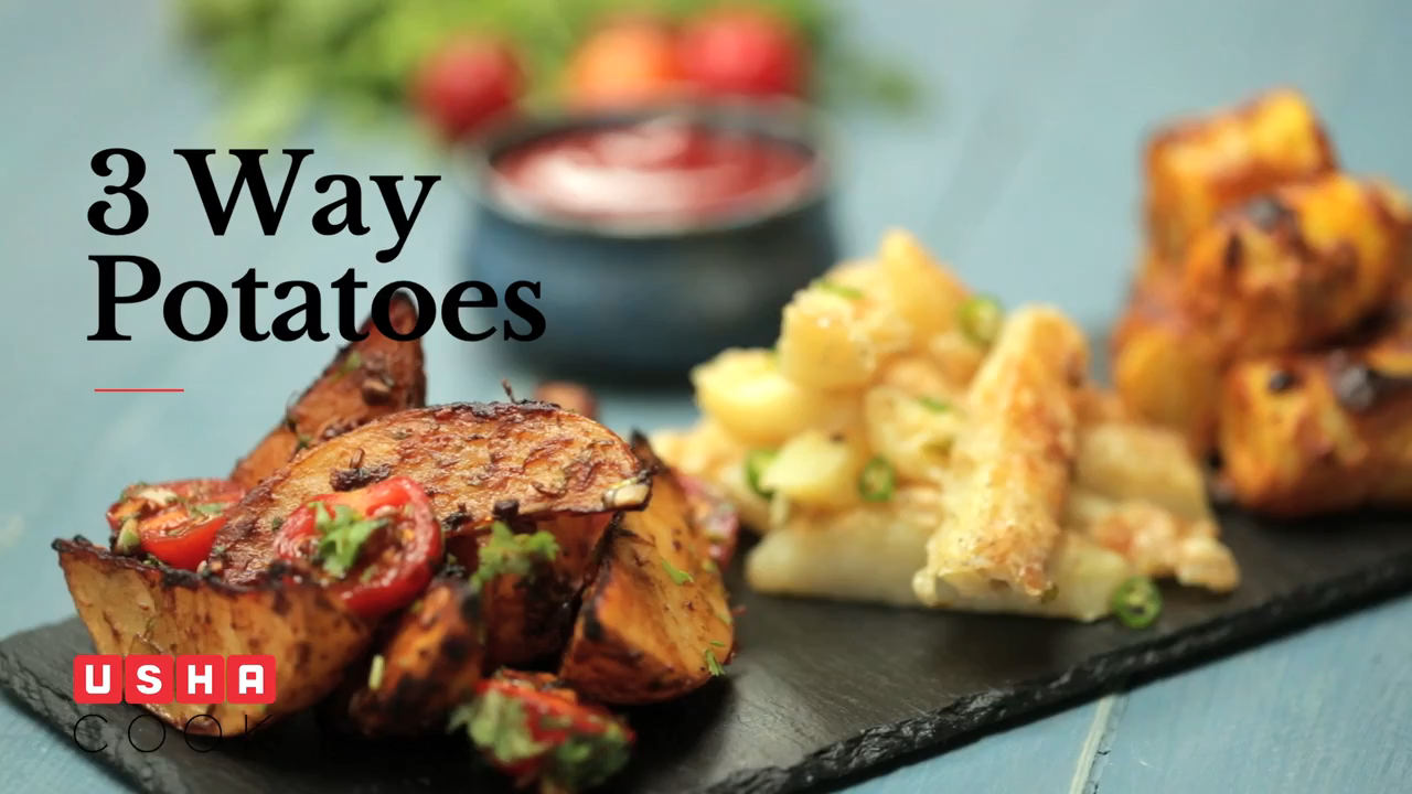 3 Ways Of Potato Wedges | Usha Sri Lanka